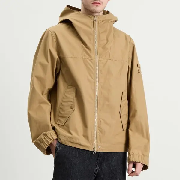 Stone Island Ghost Cotton Canvas Hooded Jacket - Dark Beige