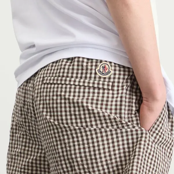 Moncler Check Drawstring Shorts