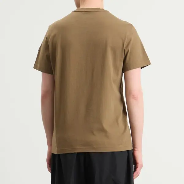 Moncler Flocked Logo T-shirt - Khaki