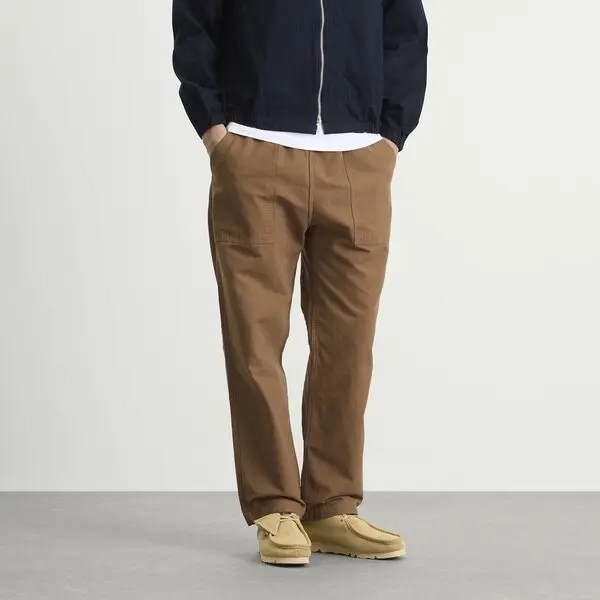 SERVICE WORKS Classic Canvas Chef Trousers - Bark