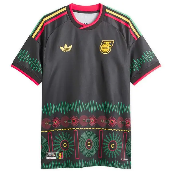 Adidas Jamaica 26 Away Replica Jersey Top - Black