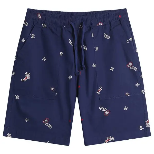 SERVICE WORKS Paisley Chef Shorts - Royal