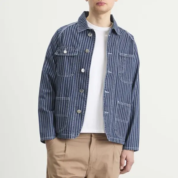 SERVICE WORKS Pinstripe Denim Coverall Jacket