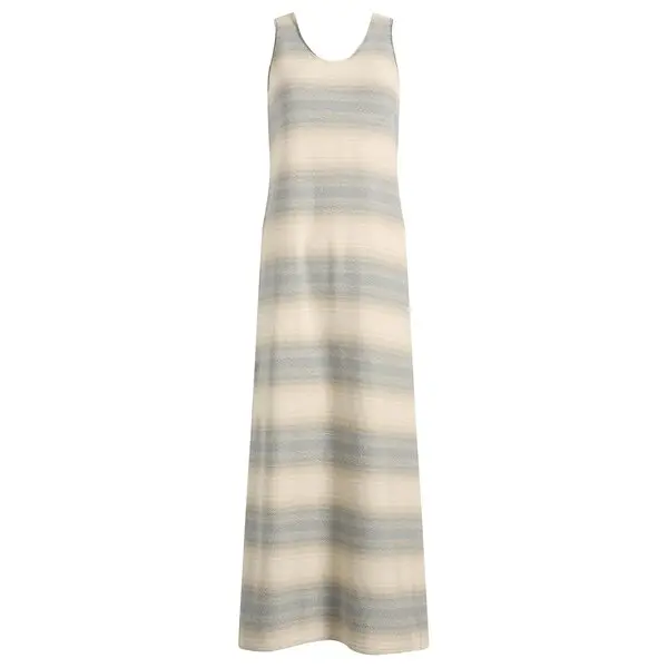 Auralee Gradient Stripe Knit Dress - Blue/beige Stripe