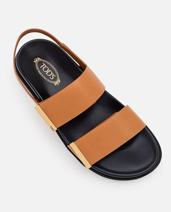 TOD'S Sandals With Skirt Sole - Brown