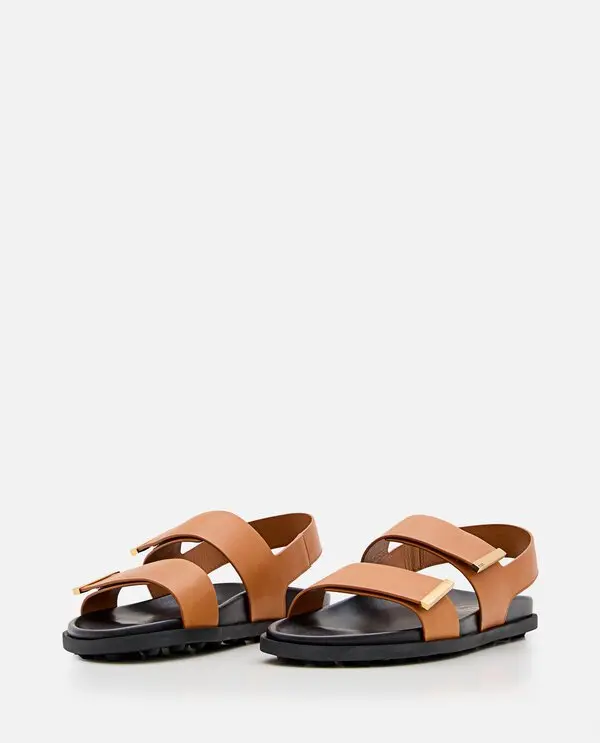 TOD'S Sandals With Skirt Sole - Brown