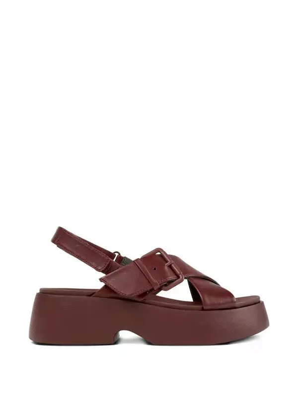 Camper Tasha Buckled Sandals - Brown