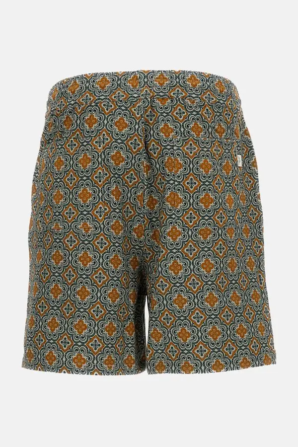 LES DEUX Shorts With Arabesque Pattern - Green