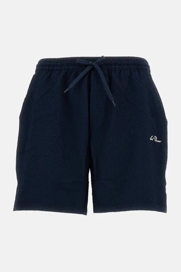 LES DEUX Crinkled Swim Shorts - Blue