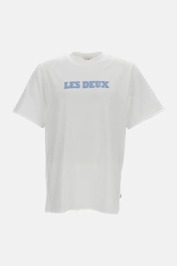 LES DEUX Short-sleeved Shirt With Print - White