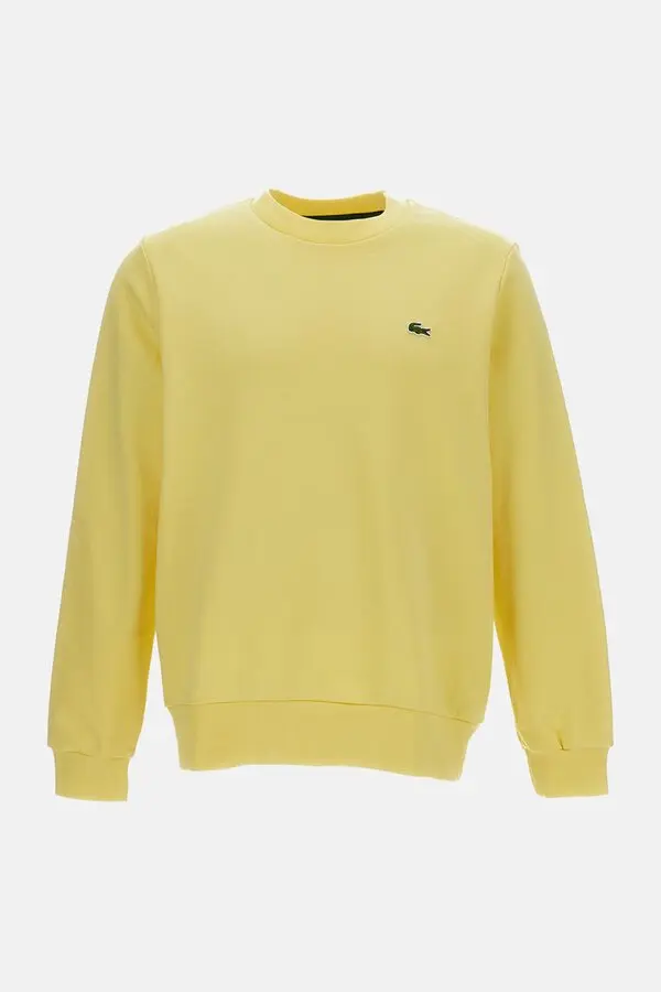 Lacoste Cotton Crewneck Sweatshirt - Yellow