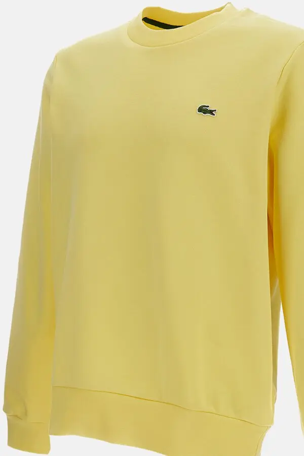 Lacoste Cotton Crewneck Sweatshirt - Yellow