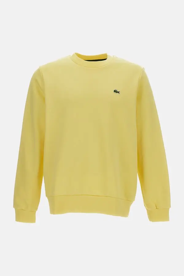 Lacoste Cotton Crewneck Sweatshirt - Yellow