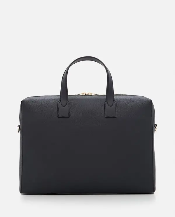 Paul Smith Leather Folio Bag With 'signature Stripe' Edges