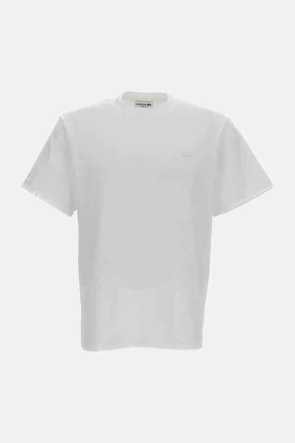 Lacoste Short-sleeved Shirt With Print - White