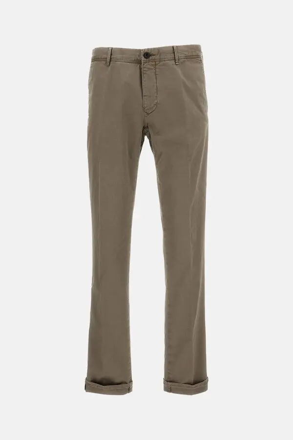 Incotex Slim-fit Cotton Trousers - Brown