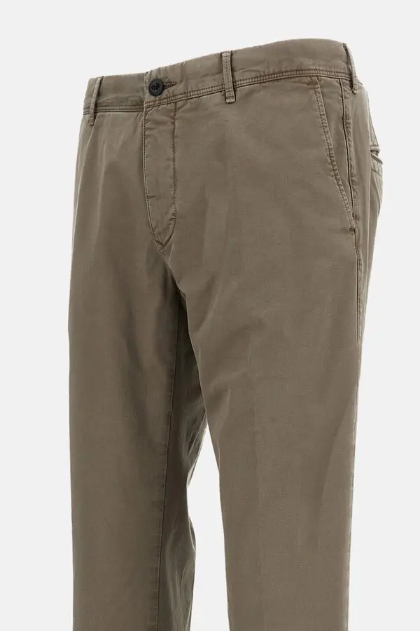 Incotex Slim-fit Cotton Trousers - Brown