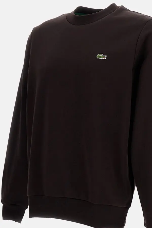 Lacoste Cotton Crewneck Sweatshirt - Brown