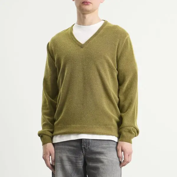 MAISON MARGIELA V-neck Spray Wash Jumper