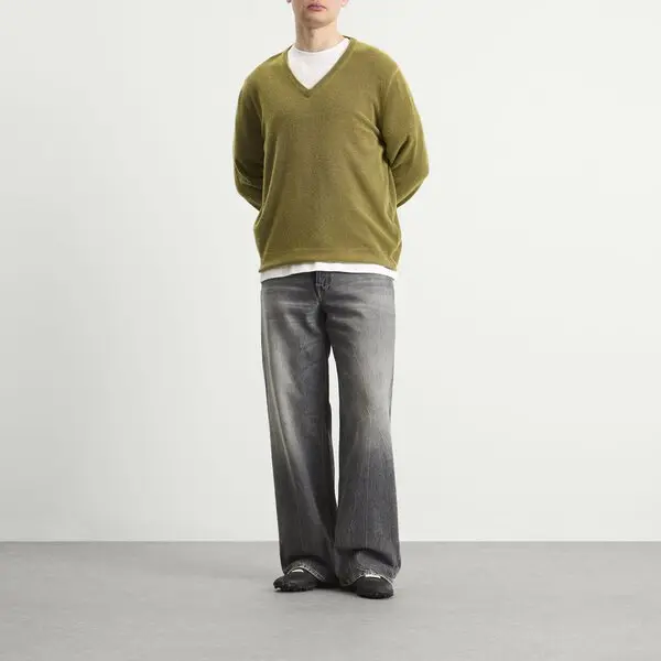 MAISON MARGIELA V-neck Spray Wash Jumper