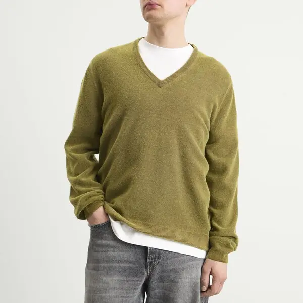 MAISON MARGIELA V-neck Spray Wash Jumper