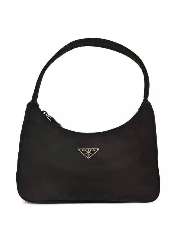 Prada 1990s Logo-plaque Tote Bag - Black