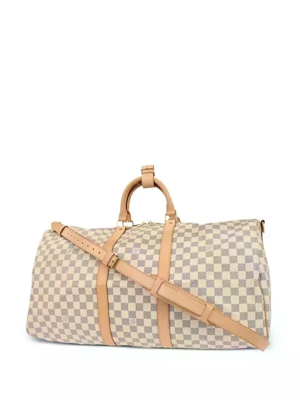 LOUIS VUITTON 2007 55 Damier Azur Keepall Bandouliere Handbag - Neutrals