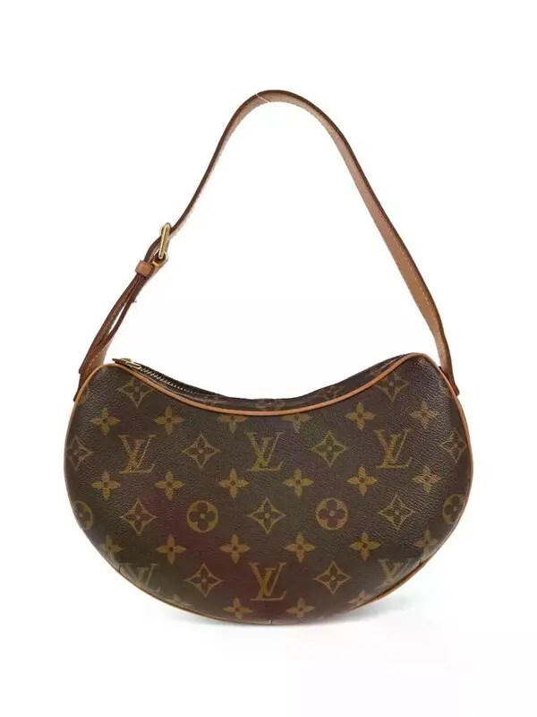 LOUIS VUITTON 2003 Monogram Croissant Pochette Handbag - Brown