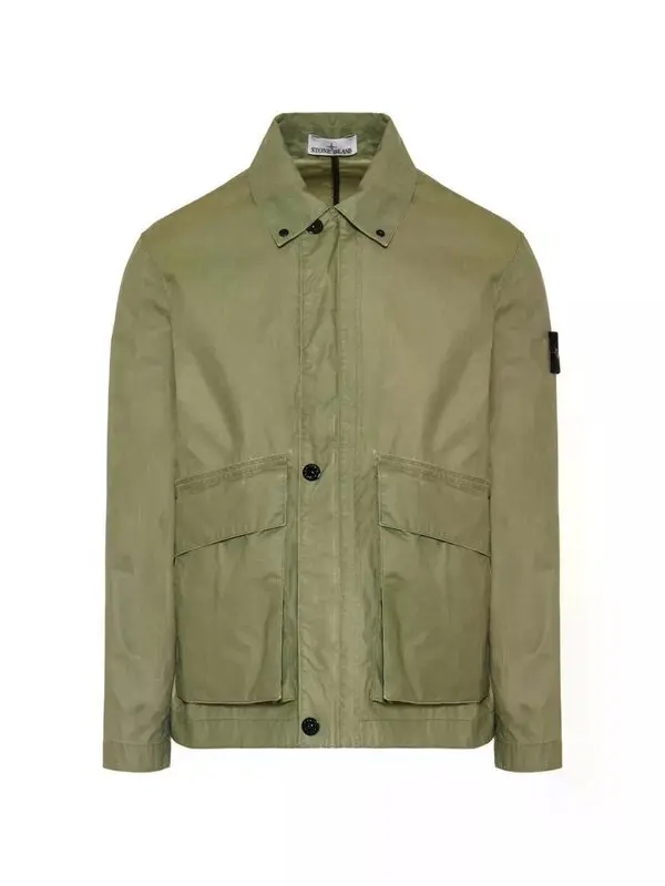 Stone Island 4100054 Waxed Pigment Cotton-tela Jacket