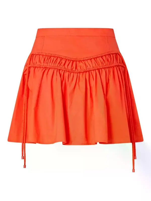 Pinko Drawstring Gathered Mini Skirt - Orange