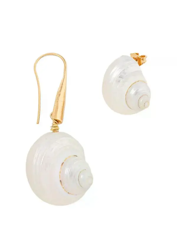 FORTE_FORTE Shell-motif Drop Earrings - Gold