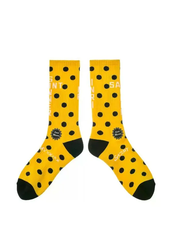 SAINT MXXXXXX Polka-dot Socks - Yellow