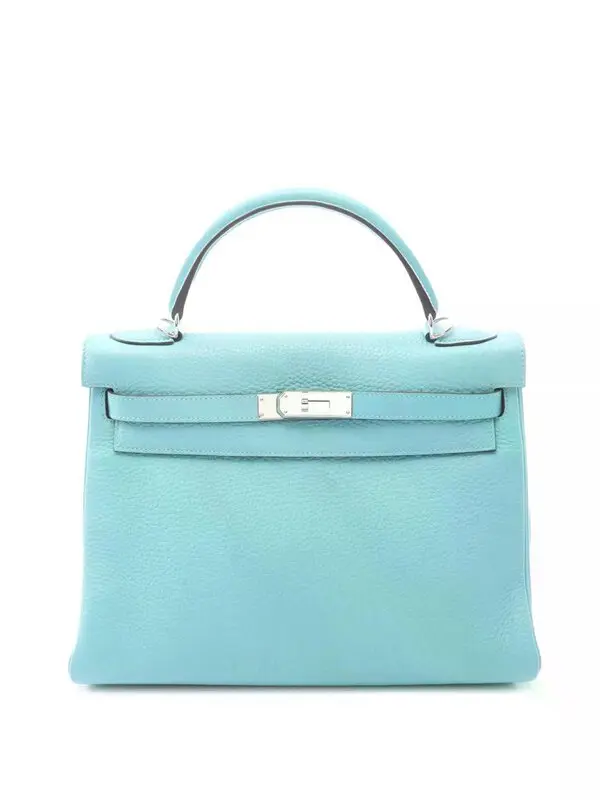 Hermès 2015 Clemence Kelly Ii Retourne 32 Handbag - Blue