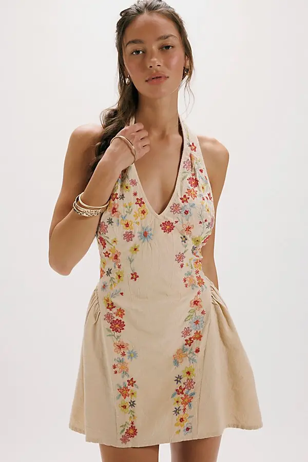 Free People Island Letter Mini Dress