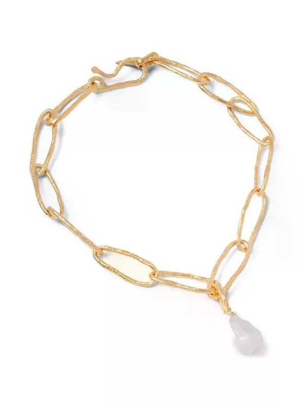 FORTE_FORTE Chain Pearl-embellished Necklace - Gold