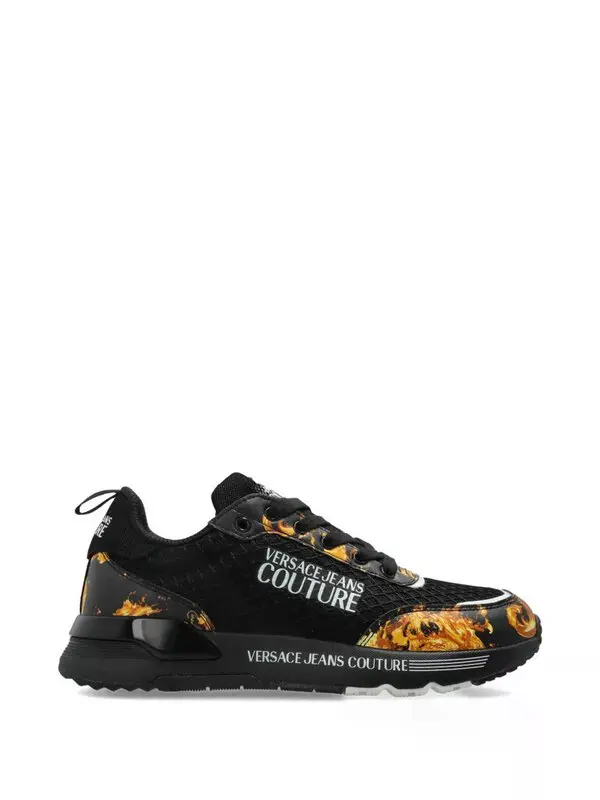 Versace Barocco Lace-up Sneakers - Black