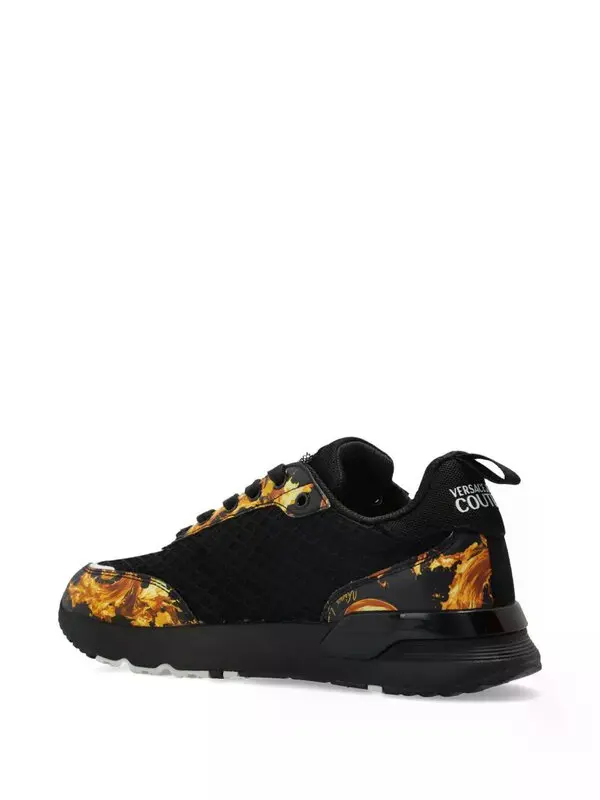 Versace Barocco Lace-up Sneakers - Black