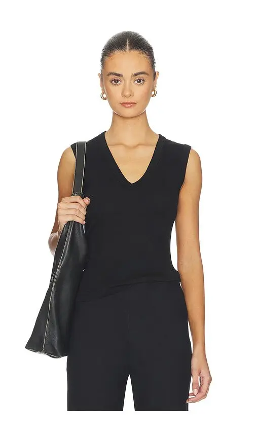 Enza Costa Sleeveless V-neck Top