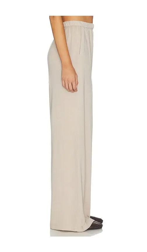 Enza Costa Supima Cotton Wide Leg Trousers