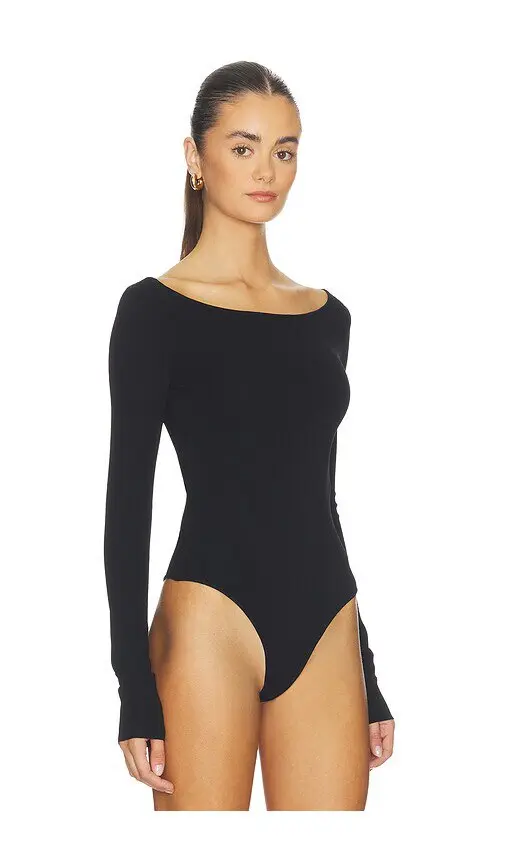 ENTIRE STUDIOS Scoop Neck Bodysuit - Black