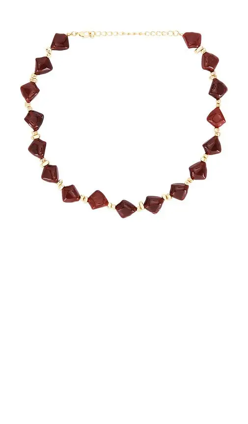 LOVERS AND FRIENDS Jaden Gemstone Necklace - Red