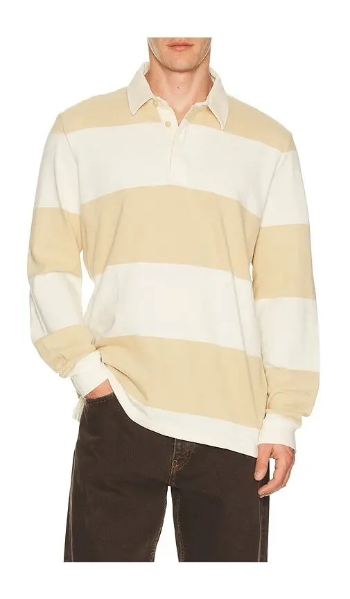 Marine Layer Sueded Rugby Polo In . Also