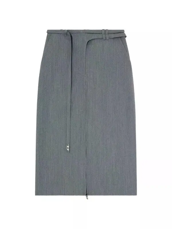 DIESEL® Tailored Midi Pencil Skirt With Biker Straps