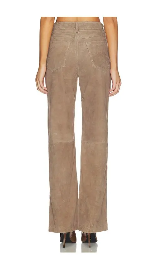 ROTATE BY BIRGER CHRISTENSEN Straight Suede Pants