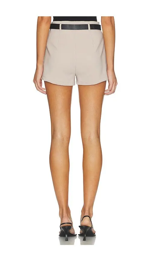 ALL THE WAYS Alia Tailored Shorts With Detachable Belt - Tan