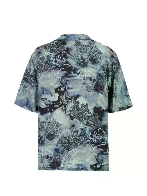 Off-White Short-sleeve Printed Shirt - Blue