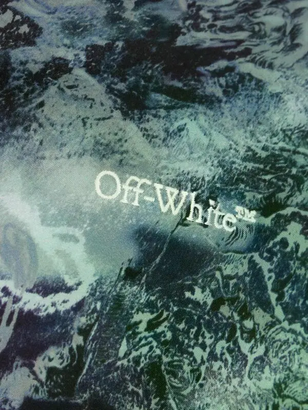 Off-White Short-sleeve Printed Shirt - Blue