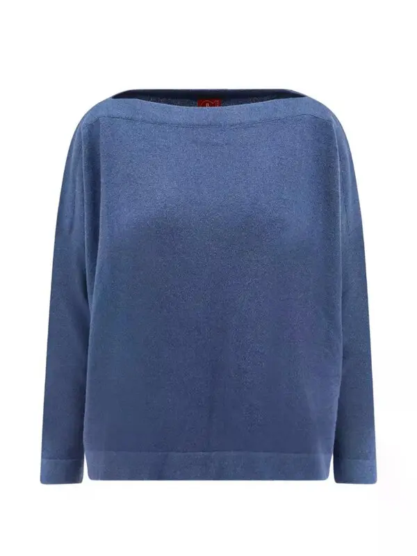 F CASHMERE Boat-neck Side-split Cashmere Sweater