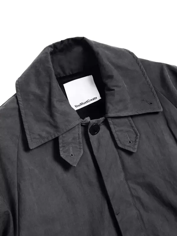 You Must Create Runner Button Trench Coat