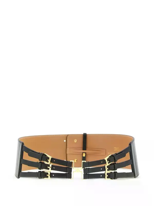 Elisabetta Franchi Logo Detail Belt - Black